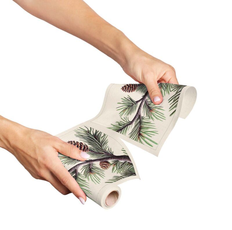 Cloth cocktail napkins. Pine collection. Cream - Buy online - My Drap